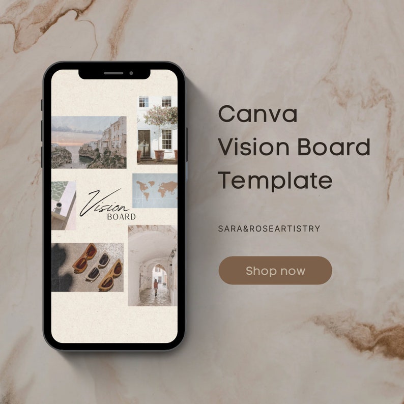 Digital Vision Board Template Canva Template Editable - Etsy
