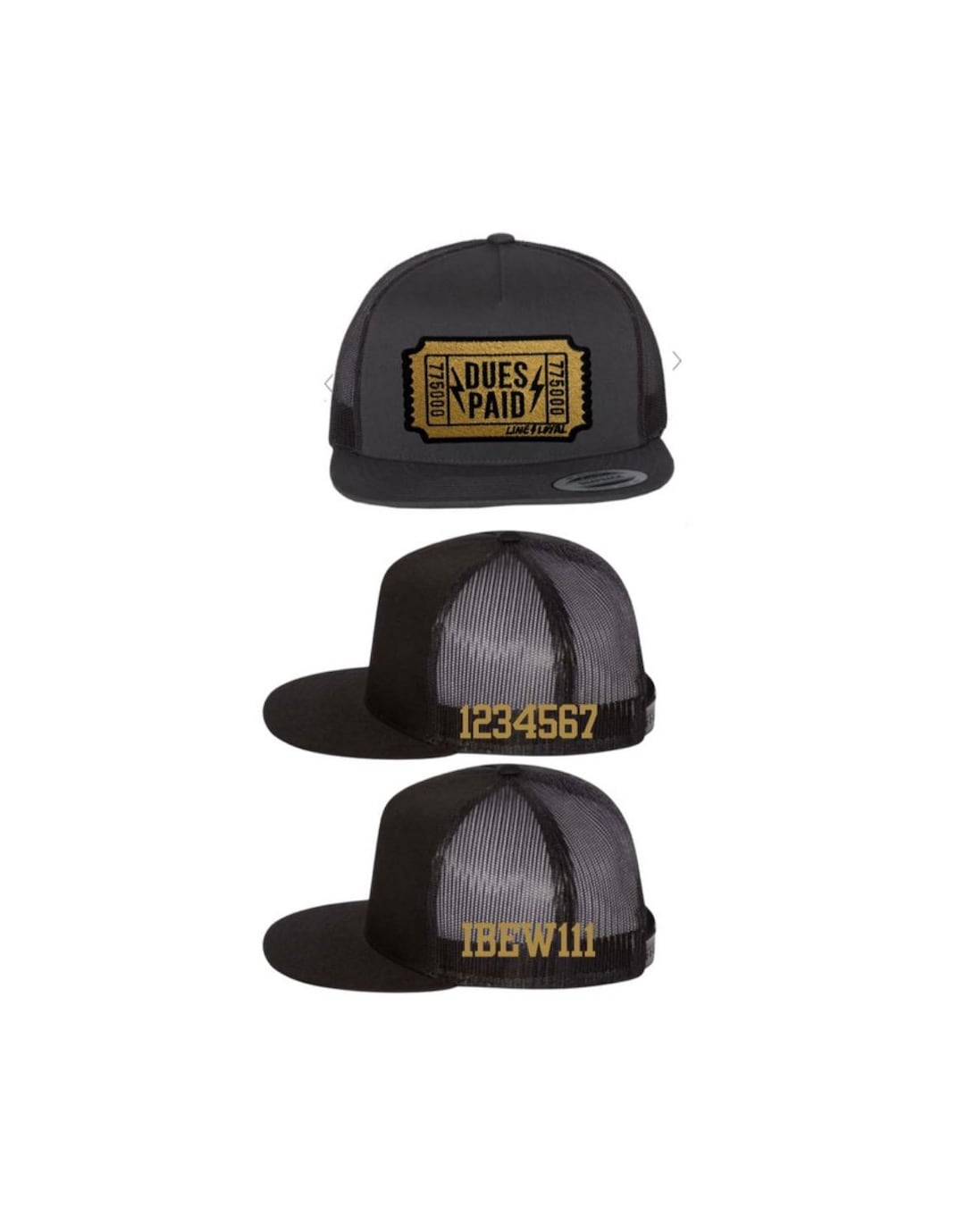 Lineman Hat | Dues Paid Hat | Blue Collar Hat | Union Hat | Linemen ...