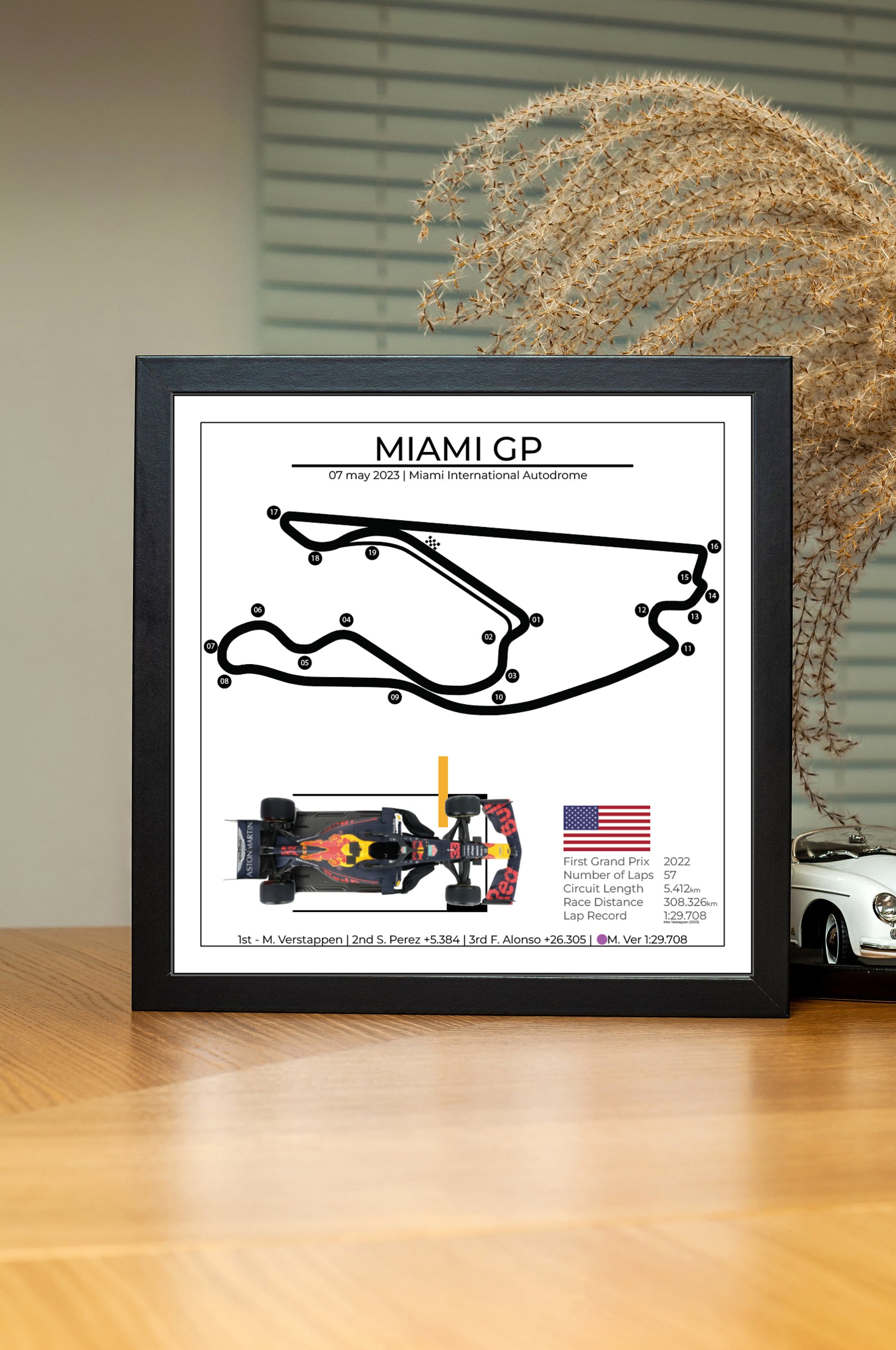2023 GP F1 Frame With Car Any Track, Any Car F1 Track Wall Art F1 Gift ...