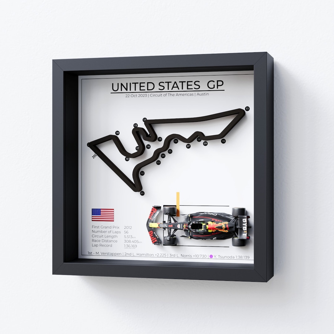 UNITED STATES Austin 2023 GP F1 Frame With the Winning Car | F1 Track ...