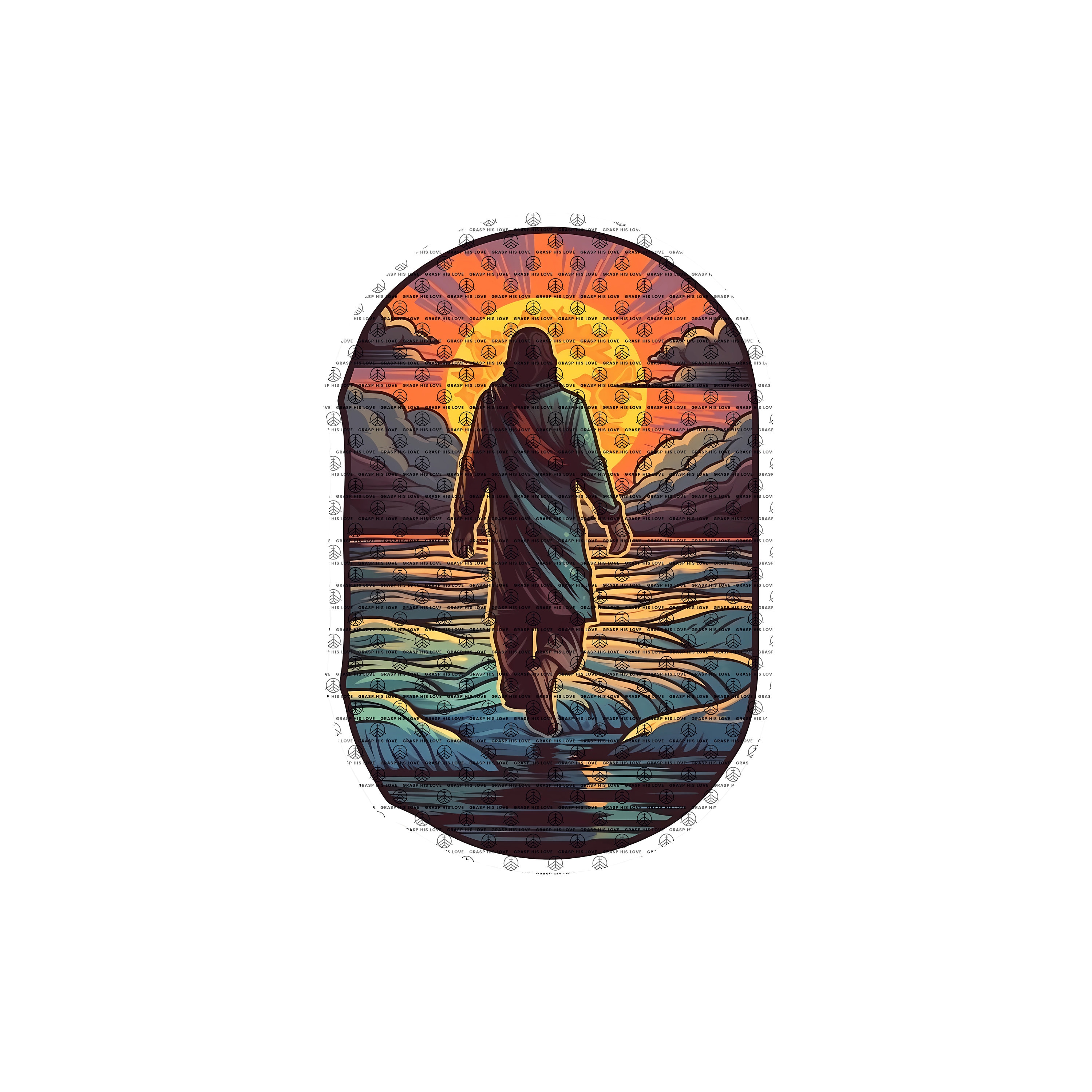 Jesus Walking on Water Clip Art - Sticker - Decal Bundle - PNG High ...