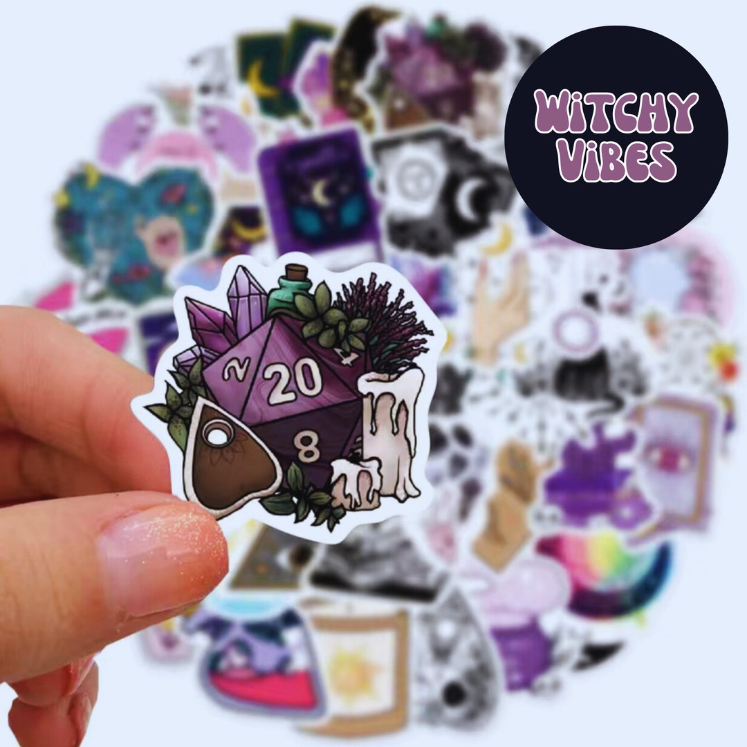 10 Handmade Mystic Witch Sticker Pack - Magic Potion, Crystal ...