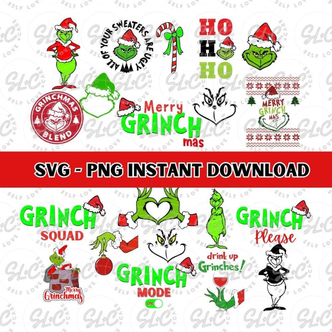 Grinch Cutting Bundle Svg | Grinch Christmas Svg | Christmas Svg ...