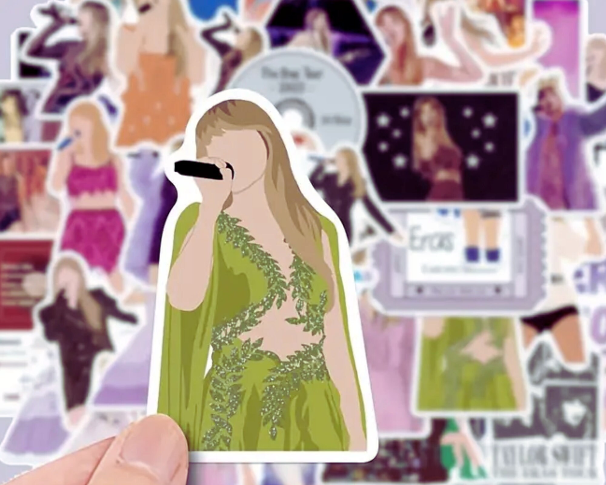 5-50 Handmade Taylor Swift Music Merch Sticker Pack Swiftie Era ...