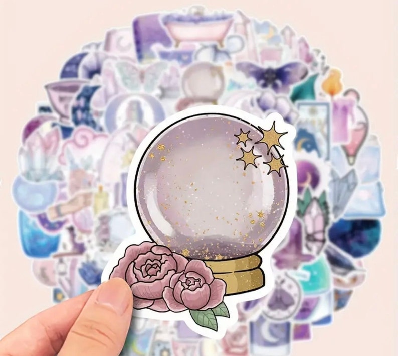 Handmade Mystery Witch Aesthetic Sticker Pack Moon Potion Mystical ...