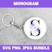 Monogram Svg Bundle, Keychain Monogram Svg, Wildflower, Floral ...