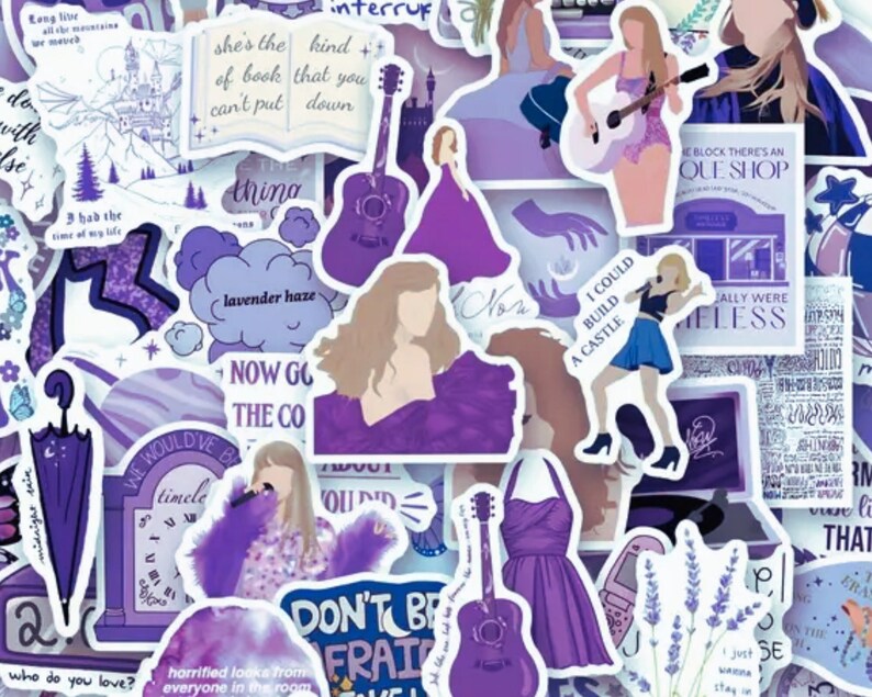 5-50 Handmade Taylor Swift Music Merch Sticker Pack Swiftie Era ...
