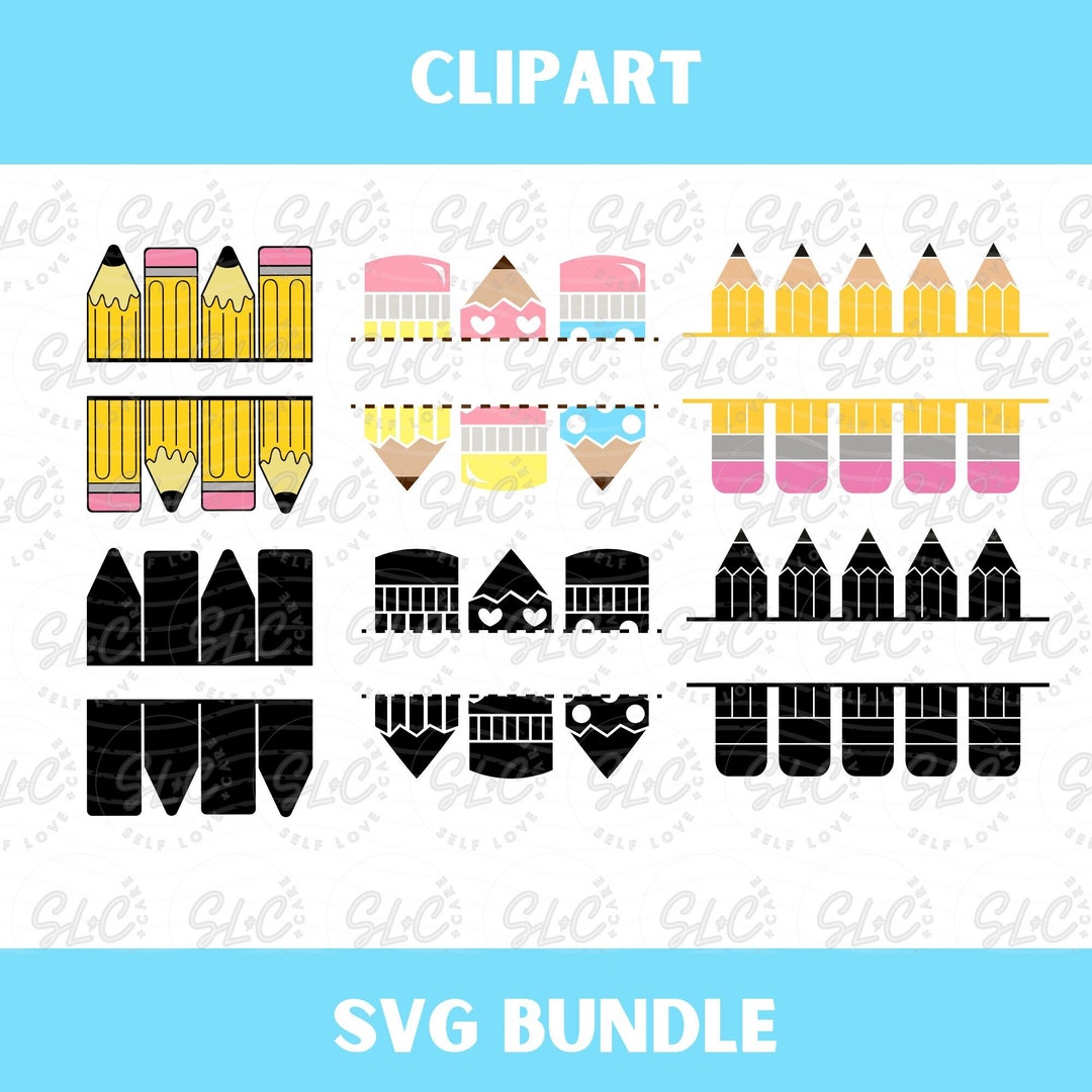 Pencil SVG, Pencil Name Frame Svg, Pencil Monogram Svg, School Svg ...