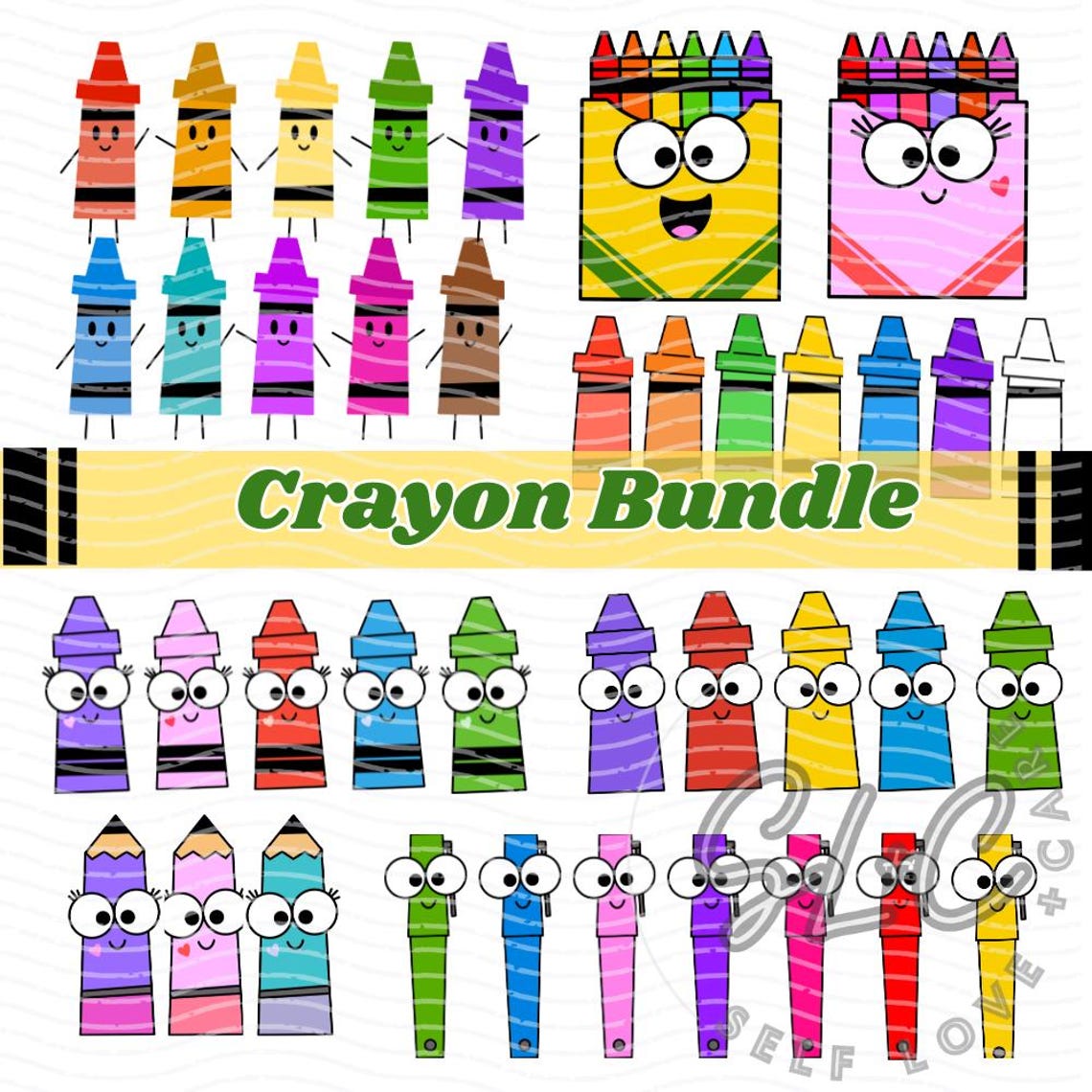 Crayon Png Bundle, Teacher Monogram Png, Pencil Png, Crayon Cut File ...