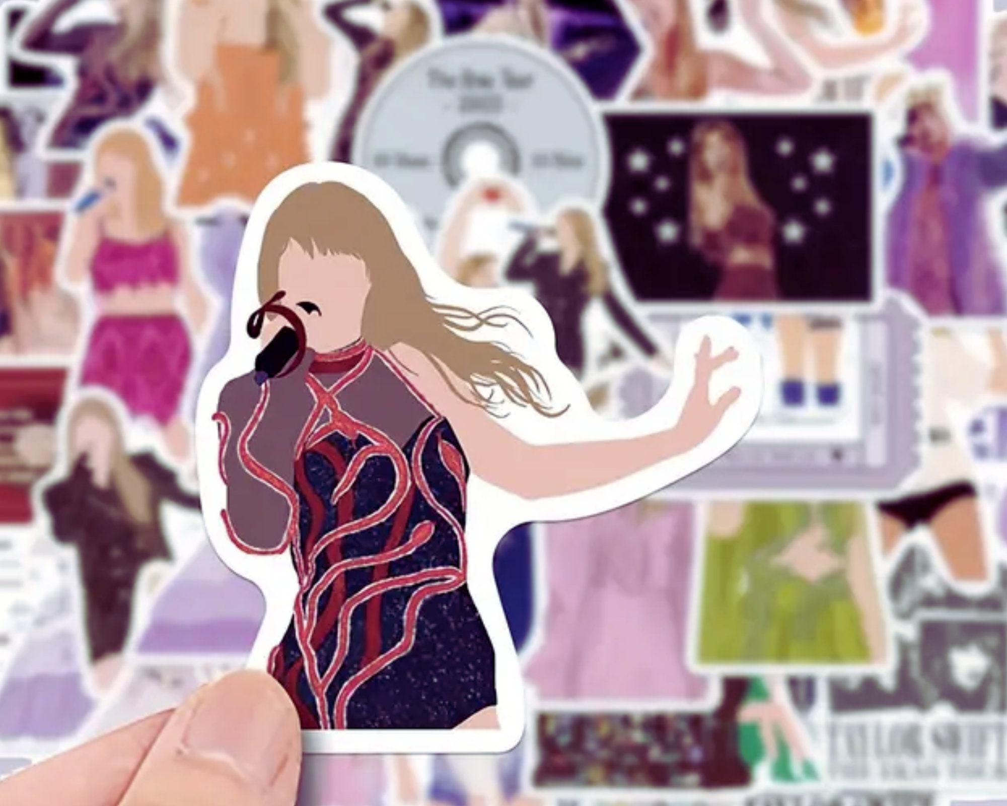 5-50 Handmade Taylor Swift Music Merch Sticker Pack Swiftie Era ...