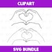 Heart Hands Svg, Heart Hands, Heart Sign Svg, Digital Download, Love ...