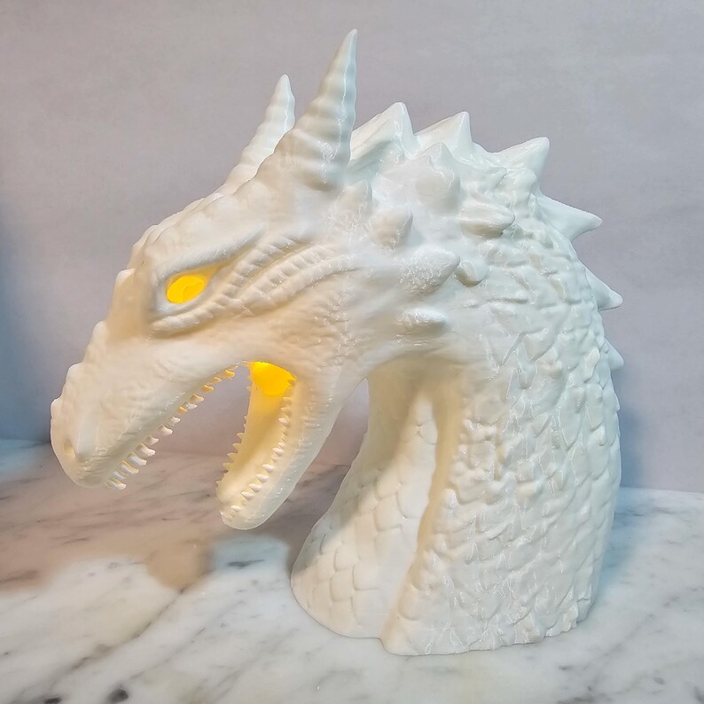 Ember Glow Dragon – 3D Printed Light-up Dragon Head | Fantasy Home ...