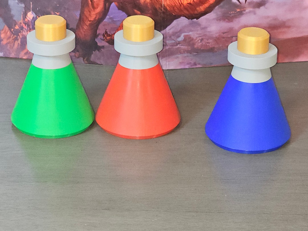 3D Printed Potion Container - Health, Mana, or Poison Potion With ...