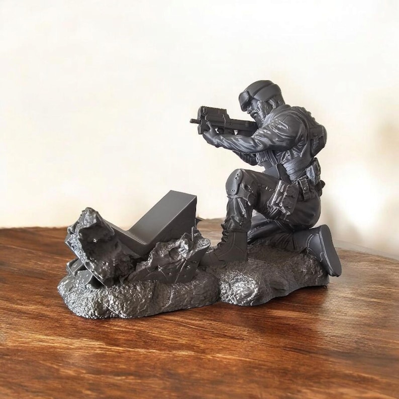 Soldier Combat Video Game Controller Holder - 3D Printed Gaming Stand ...