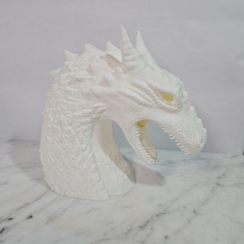 Ember Glow Dragon – 3D Printed Light-up Dragon Head | Fantasy Home ...