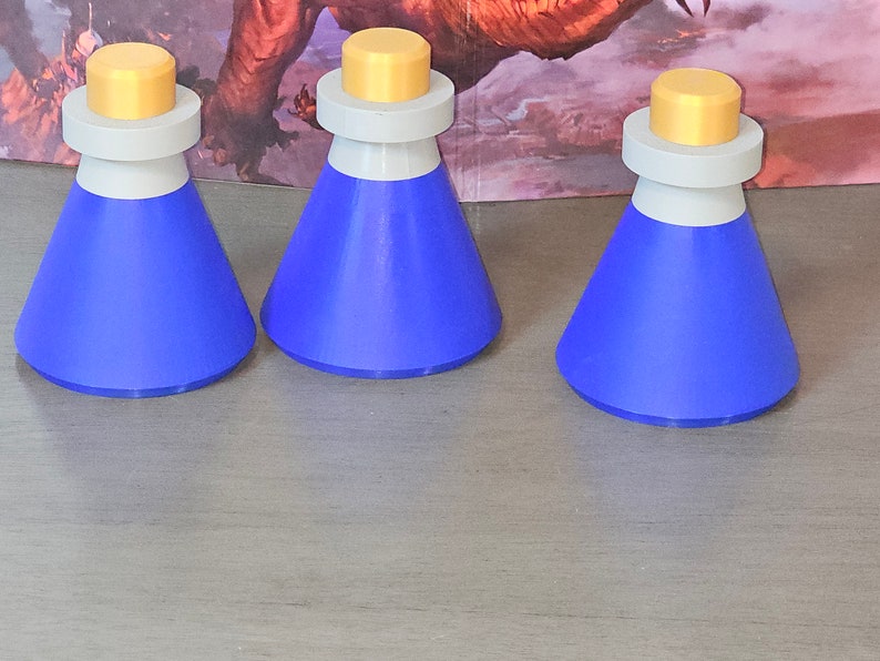 3D Printed Potion Container - Health, Mana, or Poison Potion With ...