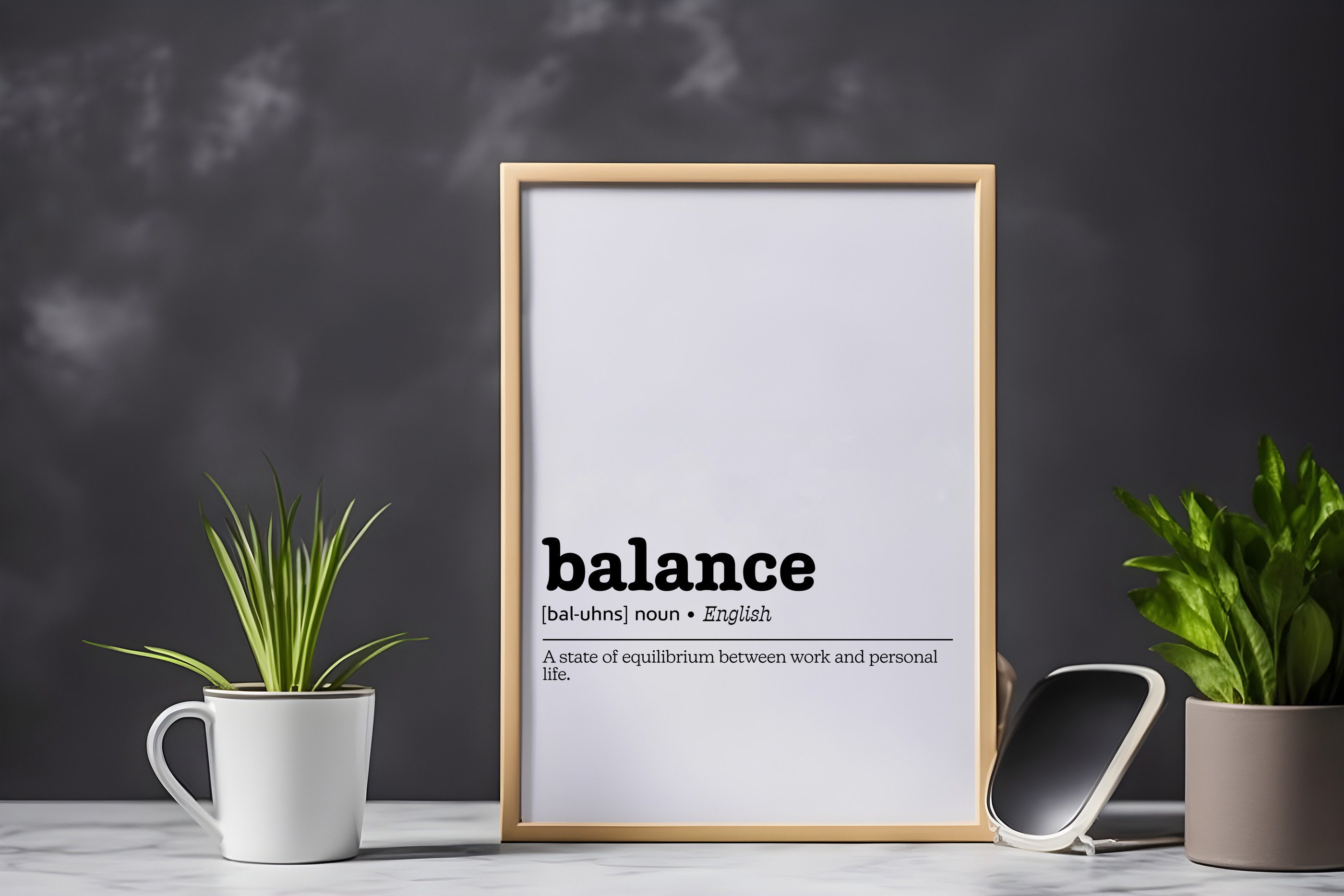 Balance Definition Print Inspiring Art Minimalist Poster Home Décor ...