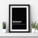 Balance Definition Print Inspiring Art Minimalist Poster Home Décor ...