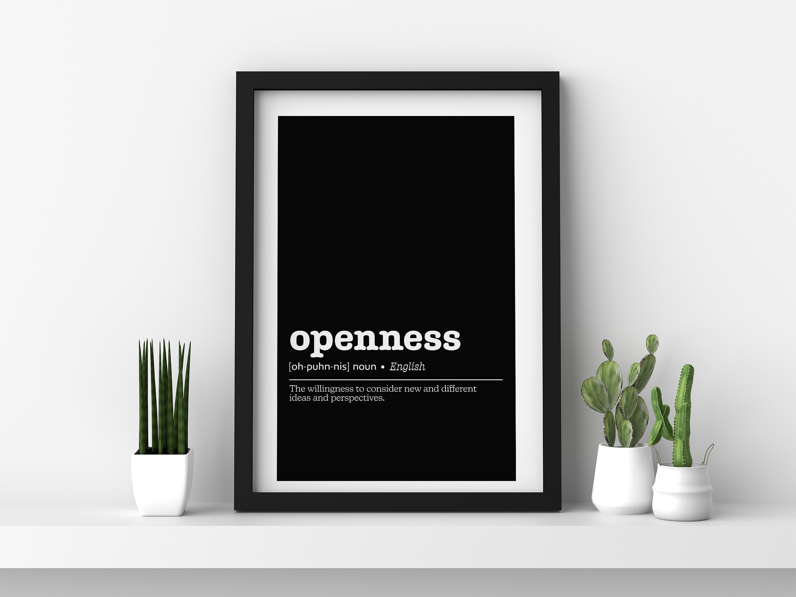 Openness Definition Art Minimalist Home Decor Gift Poster Home Office ...