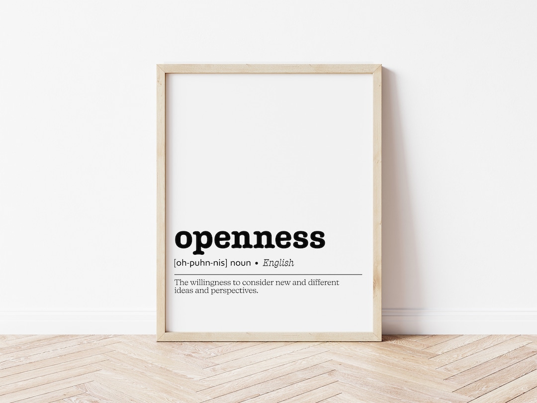 Openness Definition Art Minimalist Home Decor Gift Poster Home Office ...