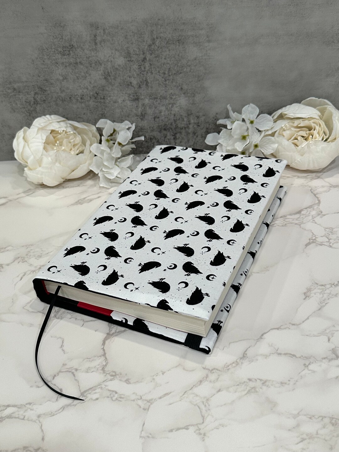 Adjustable Book Cover - Fabric Dust Jacket - Book Sleeve - Bookish Gift ...