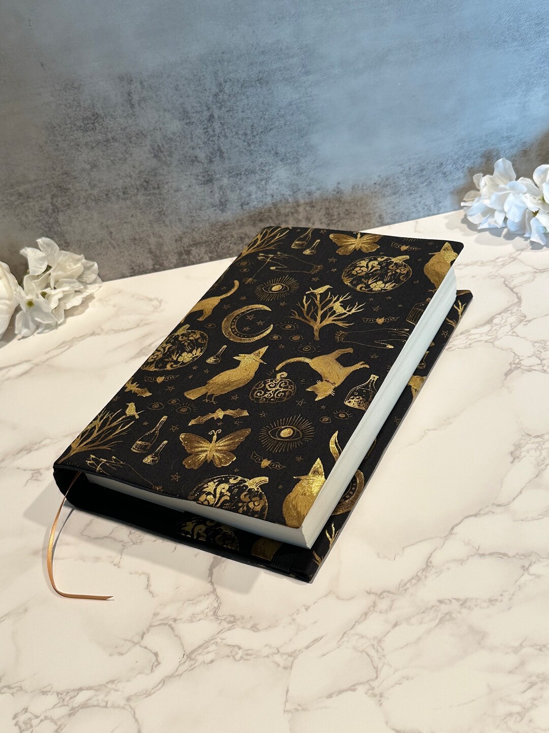 Adjustable Book Cover - Fabric Dust Jacket - Book Sleeve - Bookish Gift ...