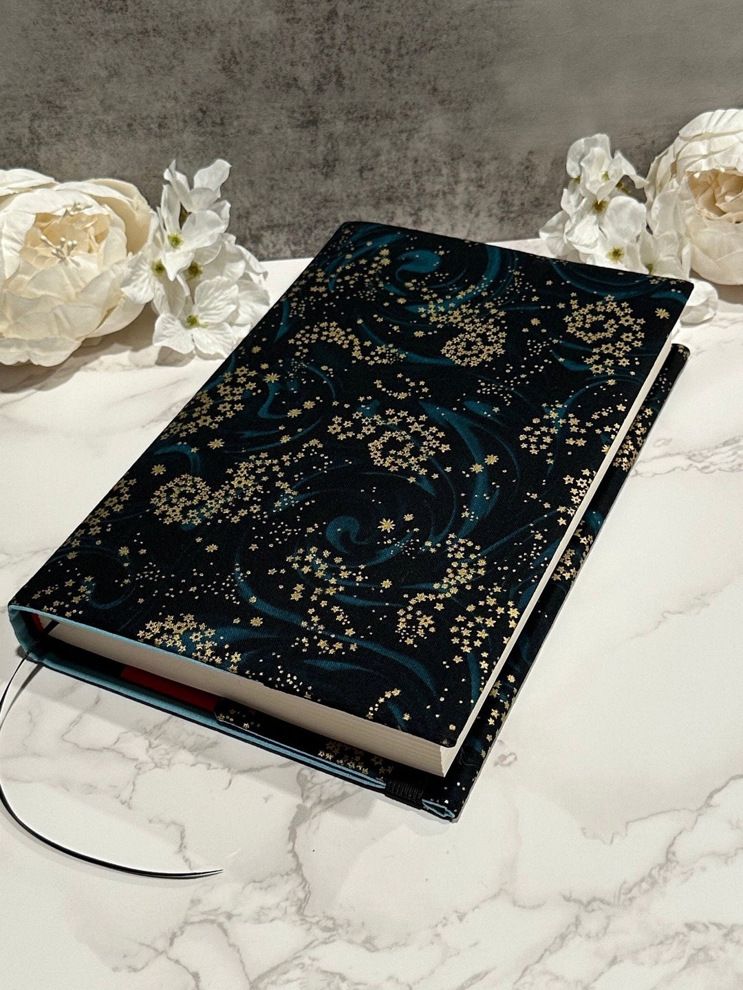 Adjustable Book Cover - Fabric Dust Jacket - Book Sleeve - Bookish Gift ...