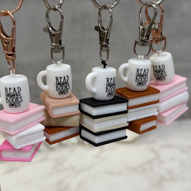 Bookish Keychain - Etsy