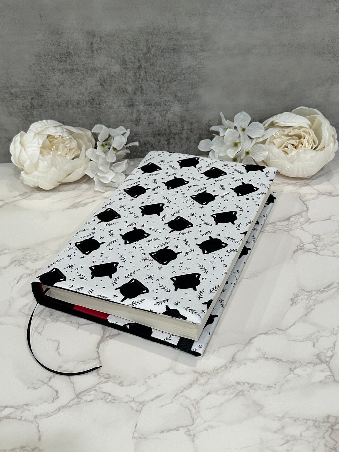 Adjustable Book Cover - Fabric Dust Jacket - Book Sleeve - Bookish Gift ...