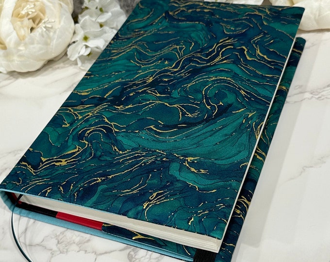 Adjustable Book Cover - Fabric Dust Jacket - Book Sleeve - Bookish Gift ...