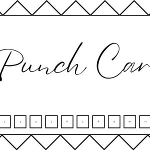 Dance Studio Printable Dance Punch Cards 12-classes PDF - Etsy