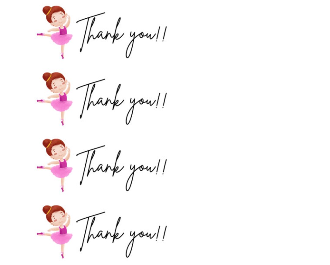 Volunteer Thank You Water Bottle Label Ballerina - Etsy