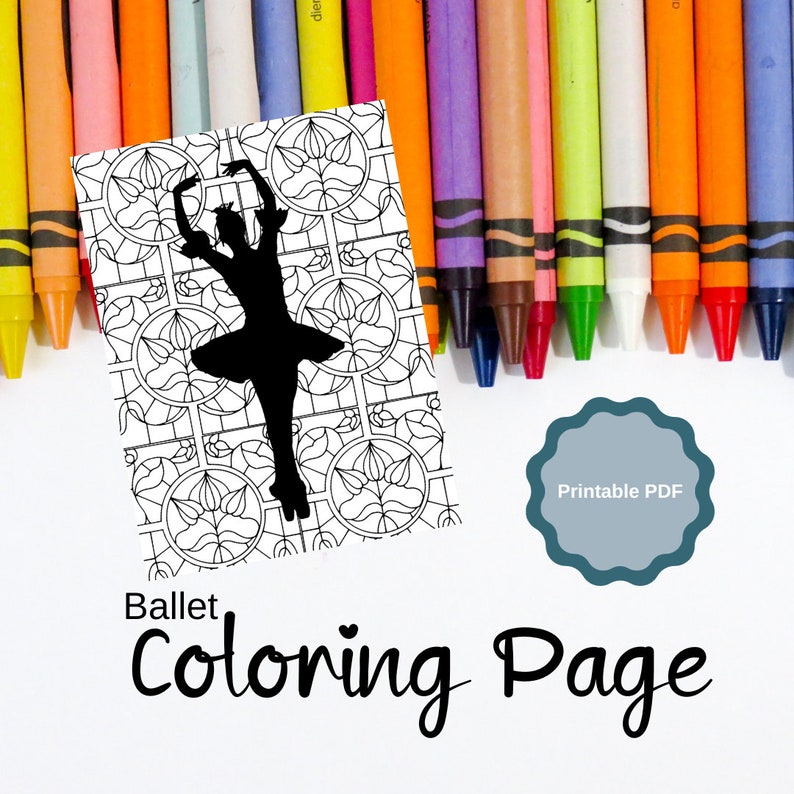 Ballet Coloring Page Ballerina - Etsy