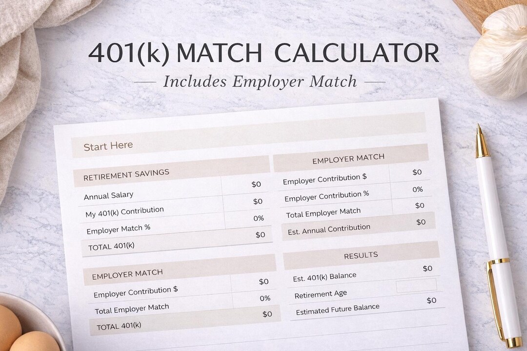 401(k) Contribution & Employer Match Calculator | Simple Retirement ...