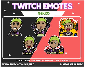 Gekko Valorant Hype Emote for Twitch Cute Twitch Emotes Valorant ...