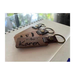 Engraved Wood Key Chain-custom Keychain Gift for Home Car - Etsy