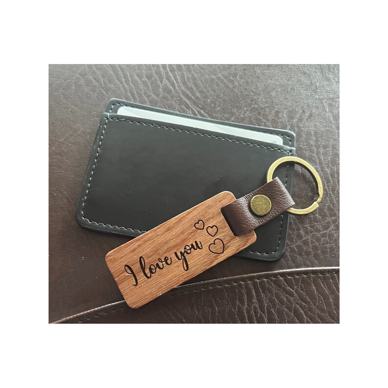 Engraved Wood Key Chain-custom Keychain Gift for Home Car Office ...