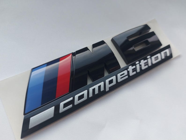 BMW M2 M3 M4 M5 M6 Competition Emblem, NEW Black Glossy New in Foil ...