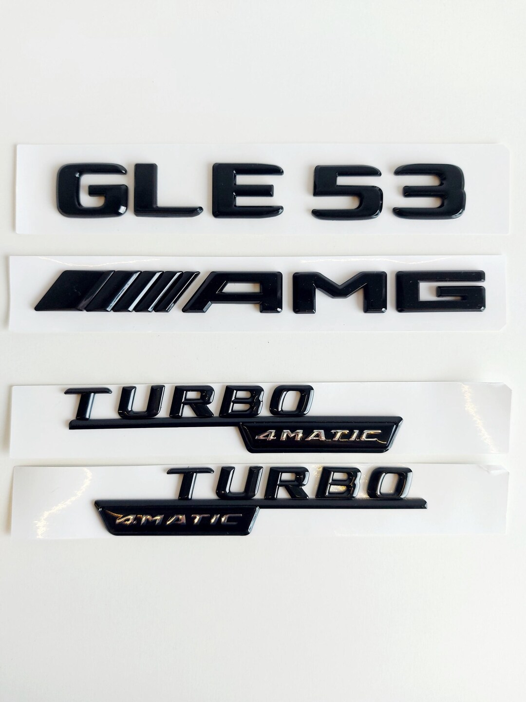 Mercedes-benz GLE53 AMG Set, NEW Glossy Black, Emblem - Lettering, Self ...