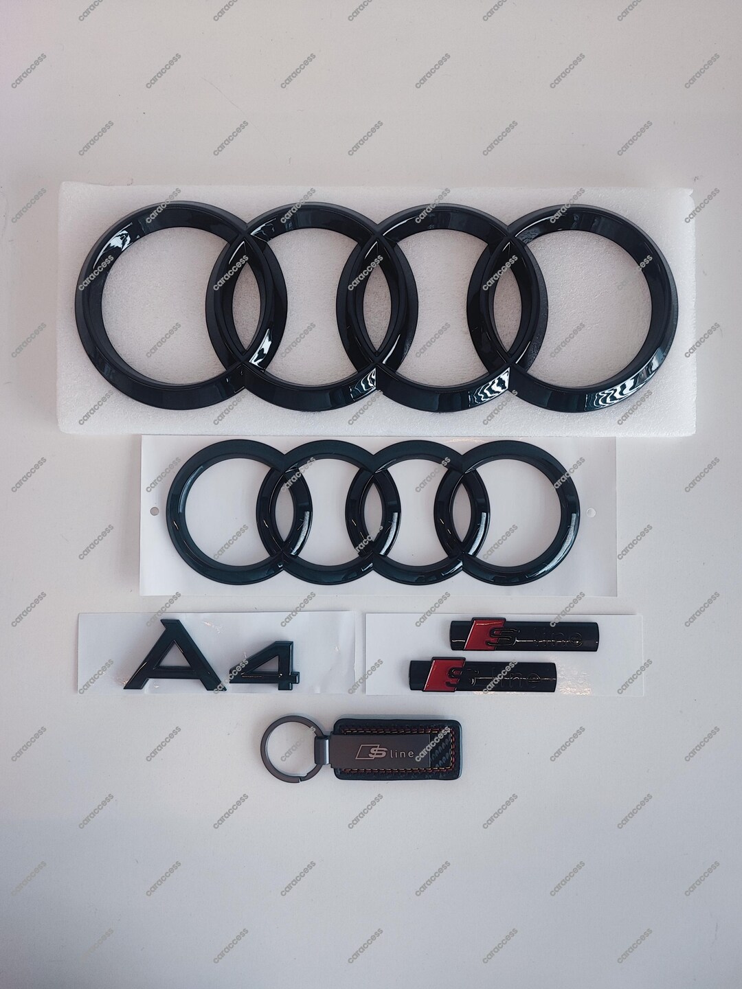 Audi A4 Complete Set, NEW Black Glossy Lettering, Self-adhesive ...