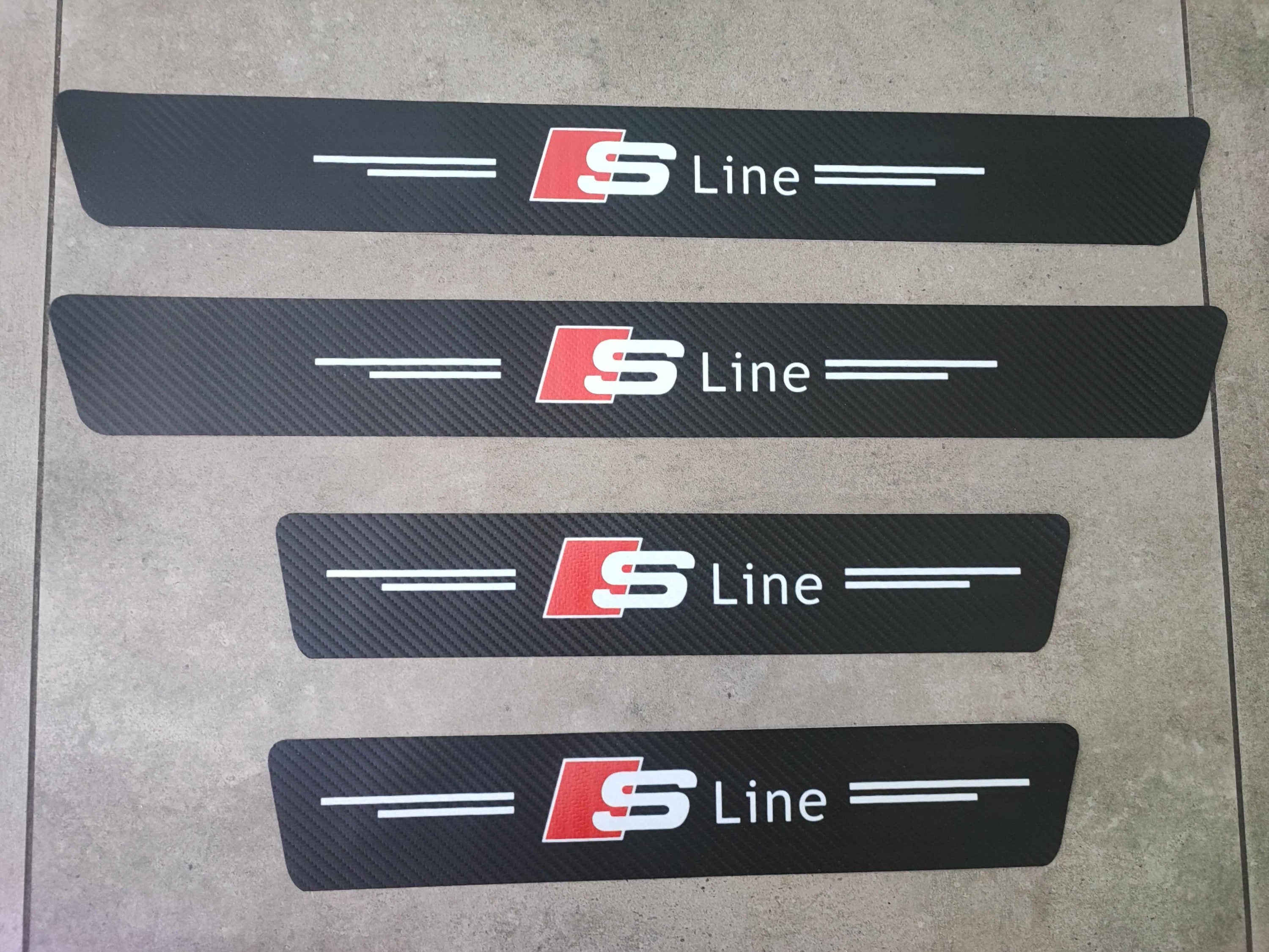 AUDI Sline Door Sill Stickers Carbon Decor Tuning Car NEW - Etsy