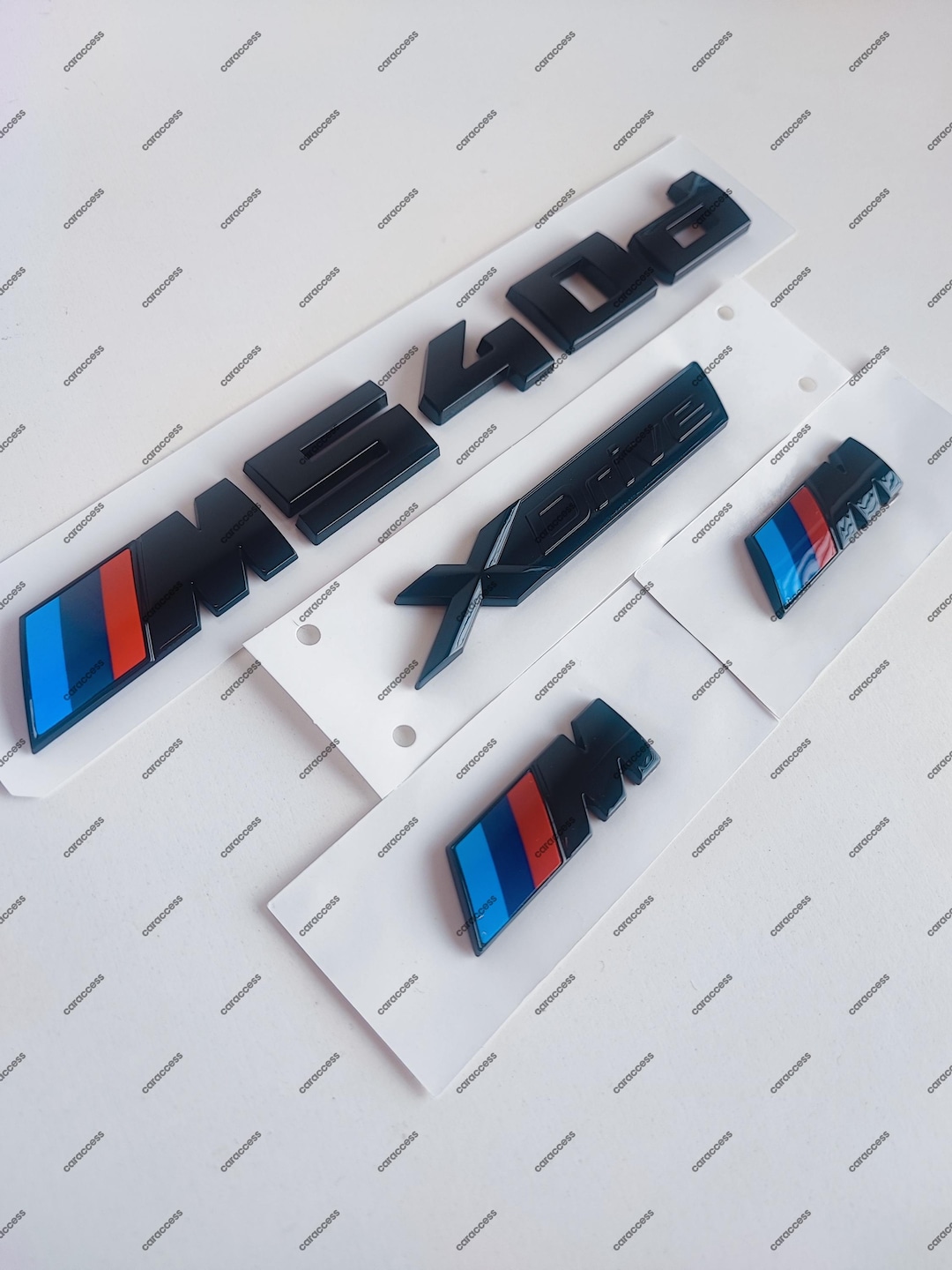 BMW M540d Set, NEW Black Glossy 2x M + Xdrive + M540d, New in Foil ...