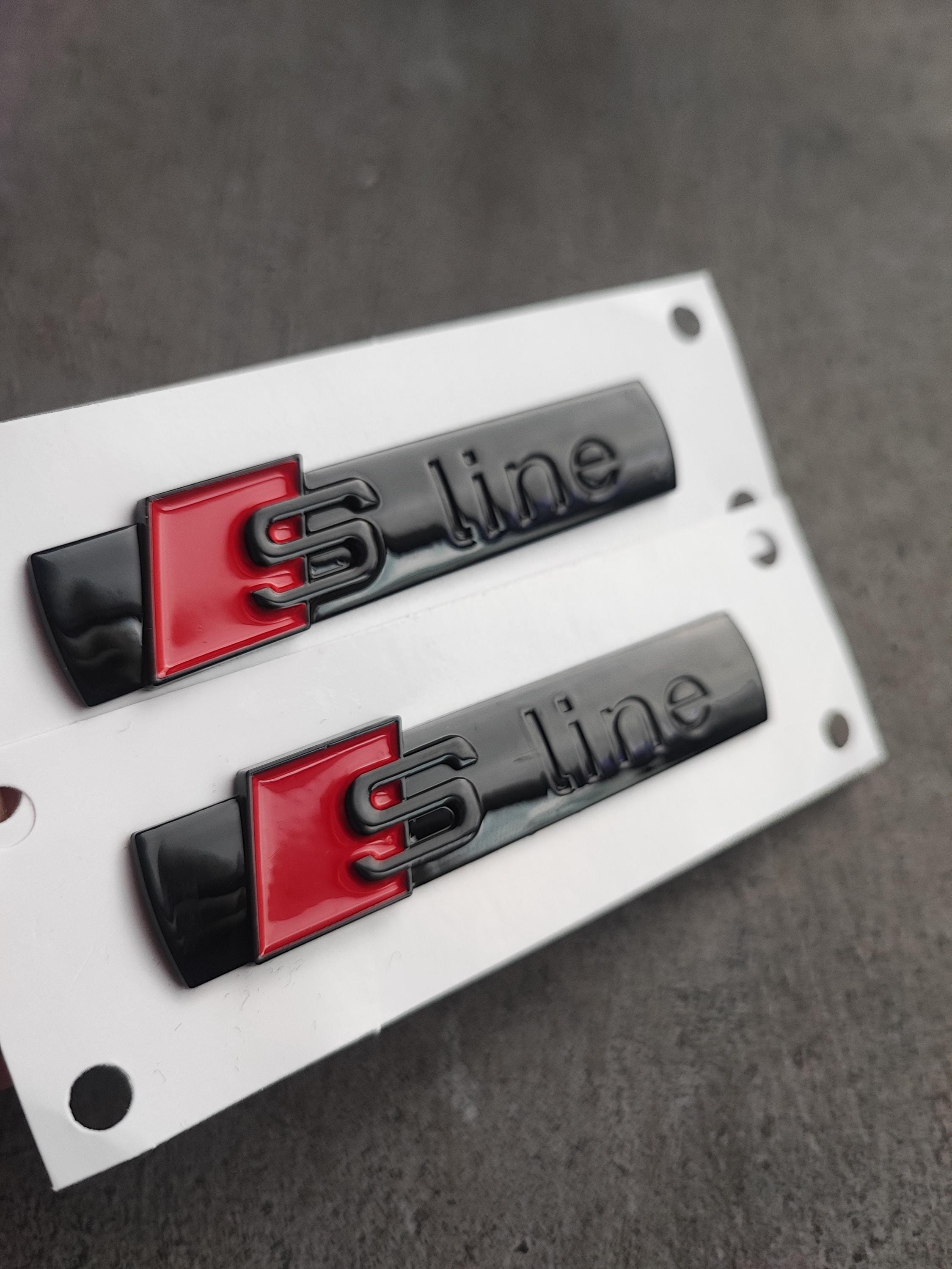 2x Sline Emblem NEW Black Glossy Lettering, Self-adhesive, Sticker ...