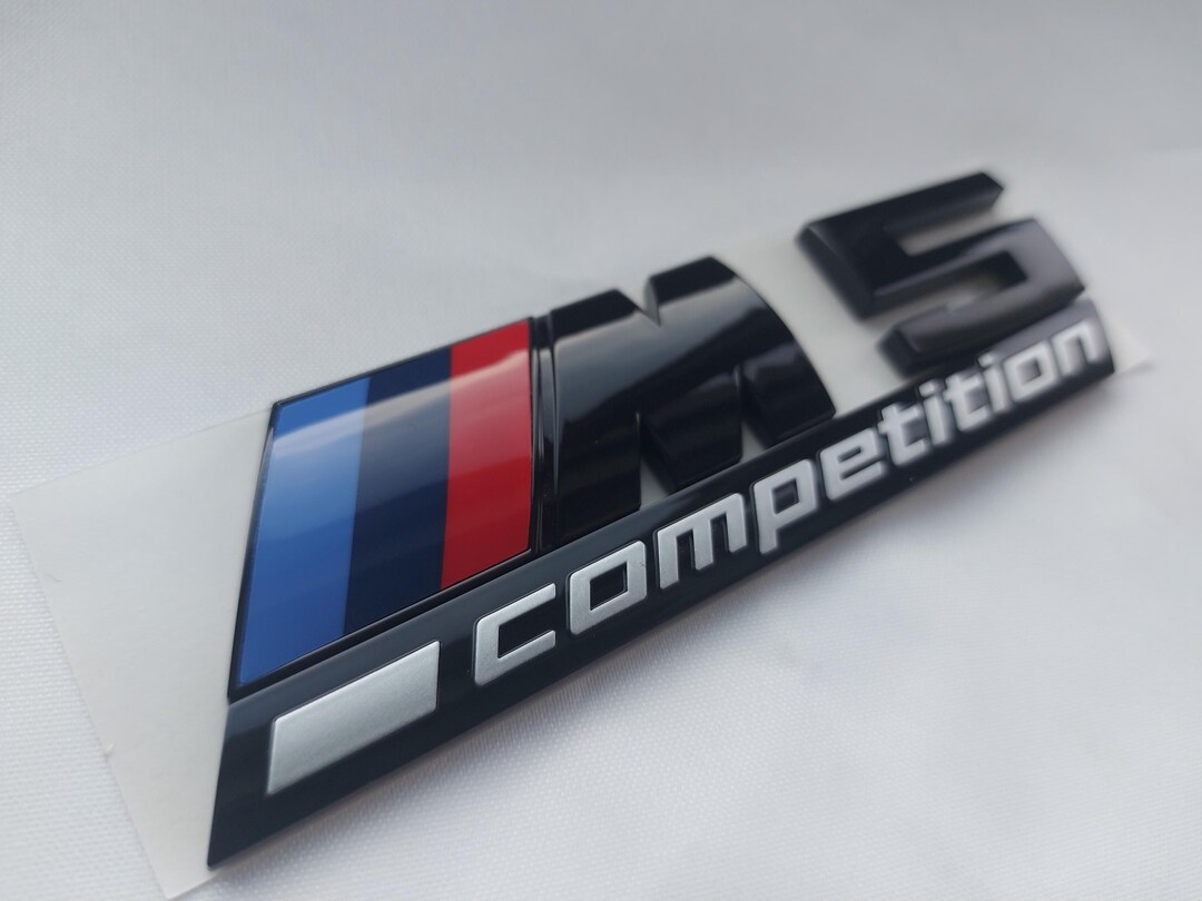 BMW M5 Competition Emblem, NEW Black Glossy New in Foil, Lettering ...