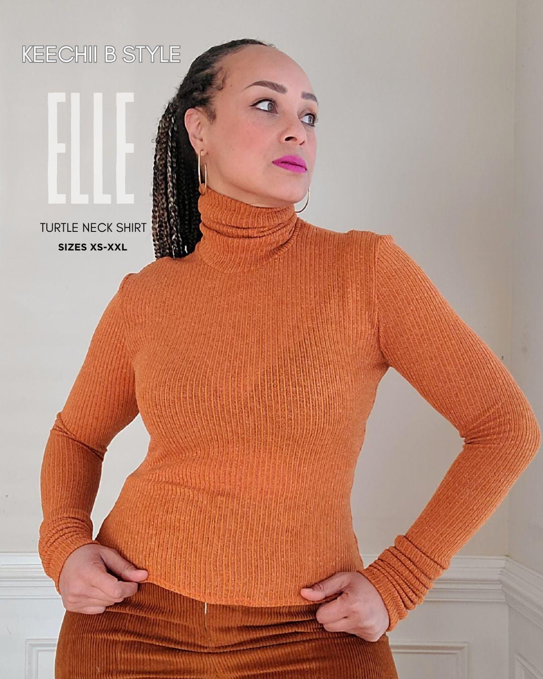 ELLE Turtleneck PDF Pattern Xs-xxl - Etsy