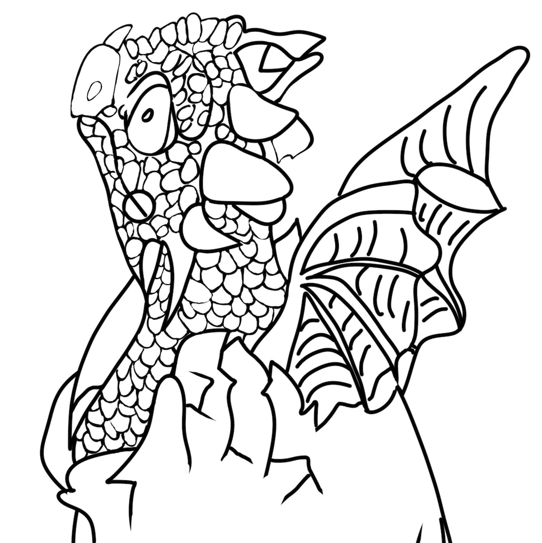 Dragon Hatchling Digital Coloring Collection 1 - Etsy
