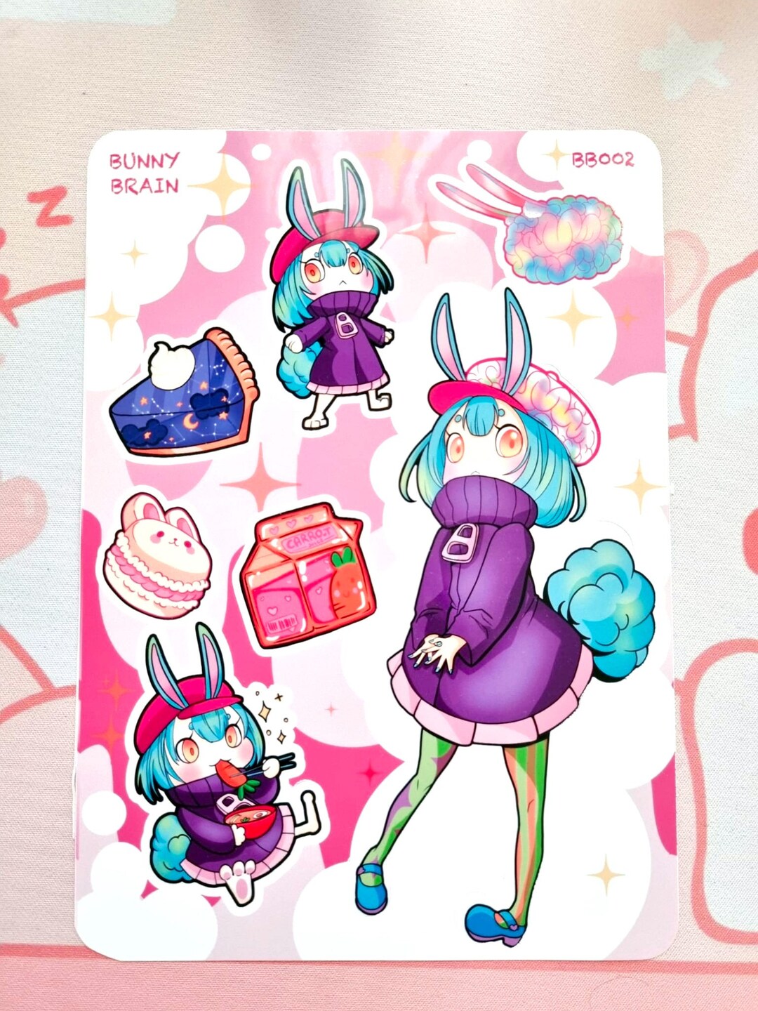 HAPPY BUNNY Series BB002 Original Stickers Bunny Shut'up Logo - Etsy