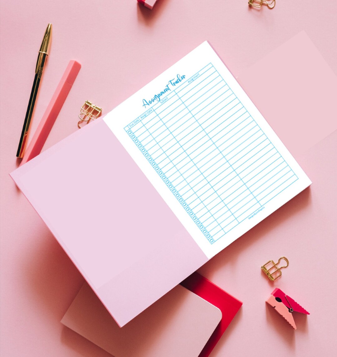 Letter|blue|assignment Tracker|task List|back to School|minimalist ...