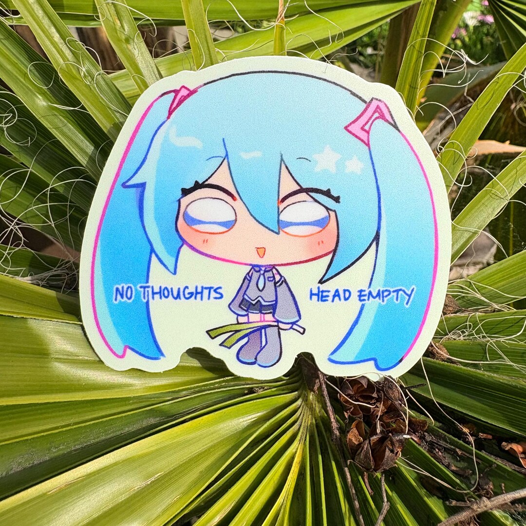 Brain Empty [hatsune Miku] 3" Sticker - Etsy