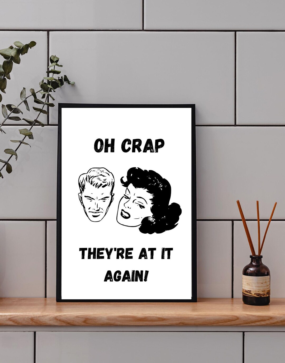 Oh Crap Poster Funny Toilet Printable Poster Digital Download Art Print ...